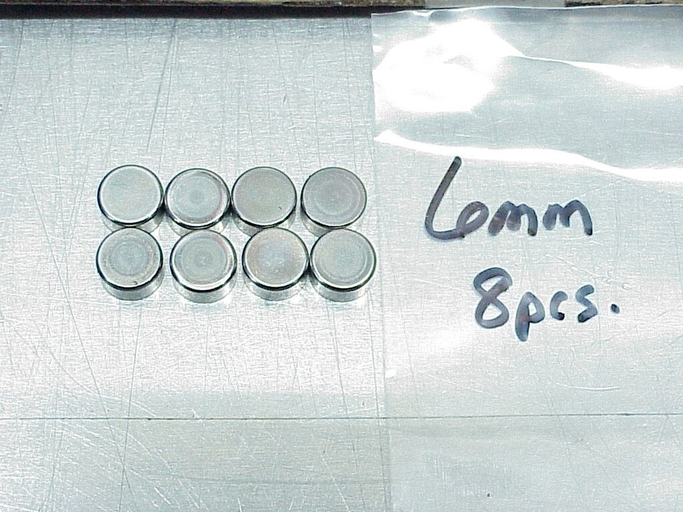 Set of 8 Lash Caps 6 mm Del West Xceldyne NASCAR Used for one race or ...