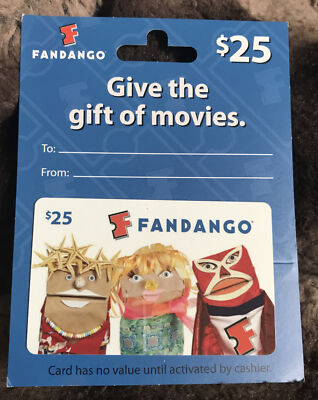 FANDANGO GIFT CARD COLLECTIBLE “Give The Gift Of Movies” NO VALUE NEW ...