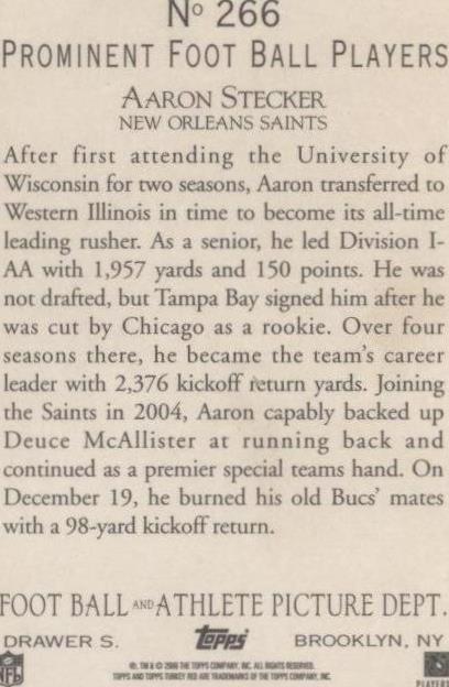 2005 Topps Turkey Red Aaron Stecker #266 for sale | eBay