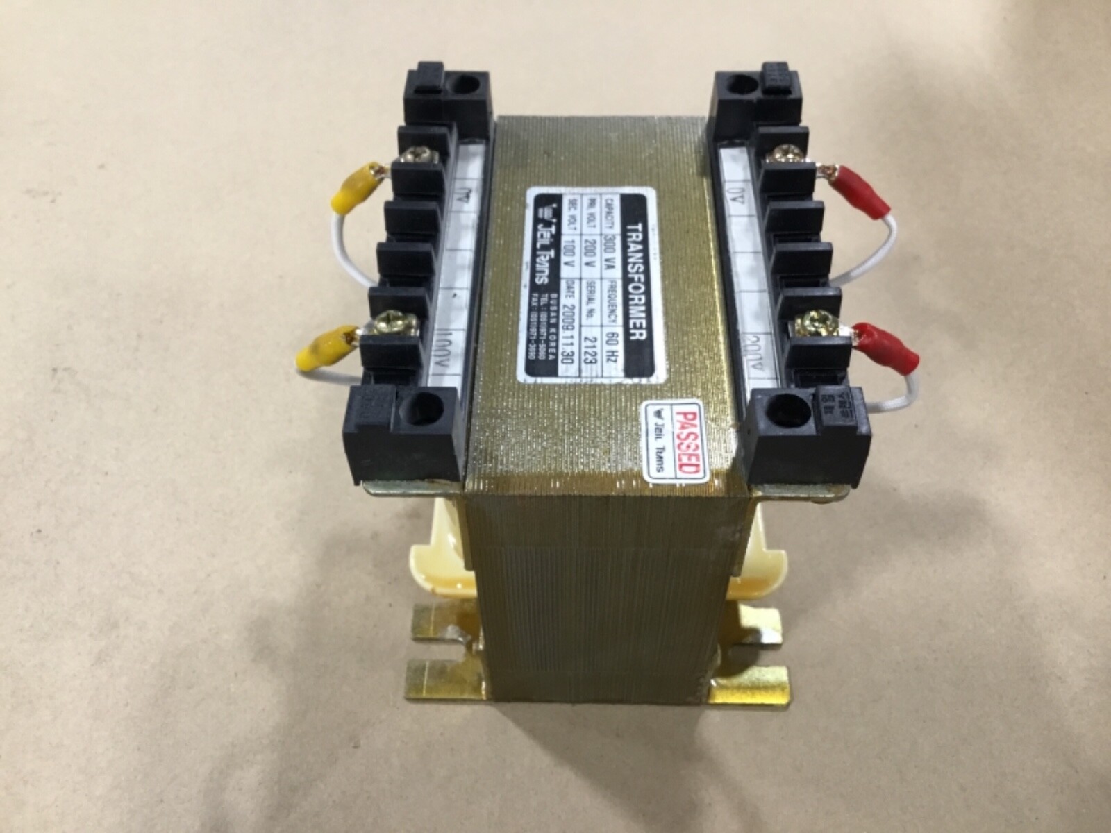 Jeil Trans 300 VA Transformer 100V Sec 200V Primary 300VA 100/200 V ...