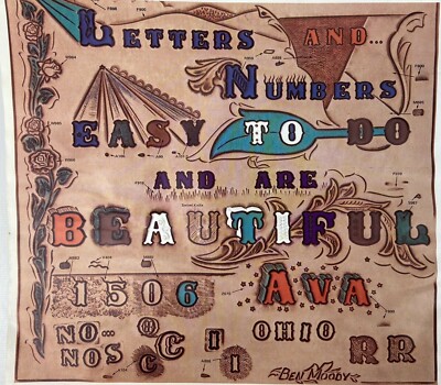 Vtg Doodle Page Letters And Numbers Series 1D Pg 4 Craftool Tracing ...