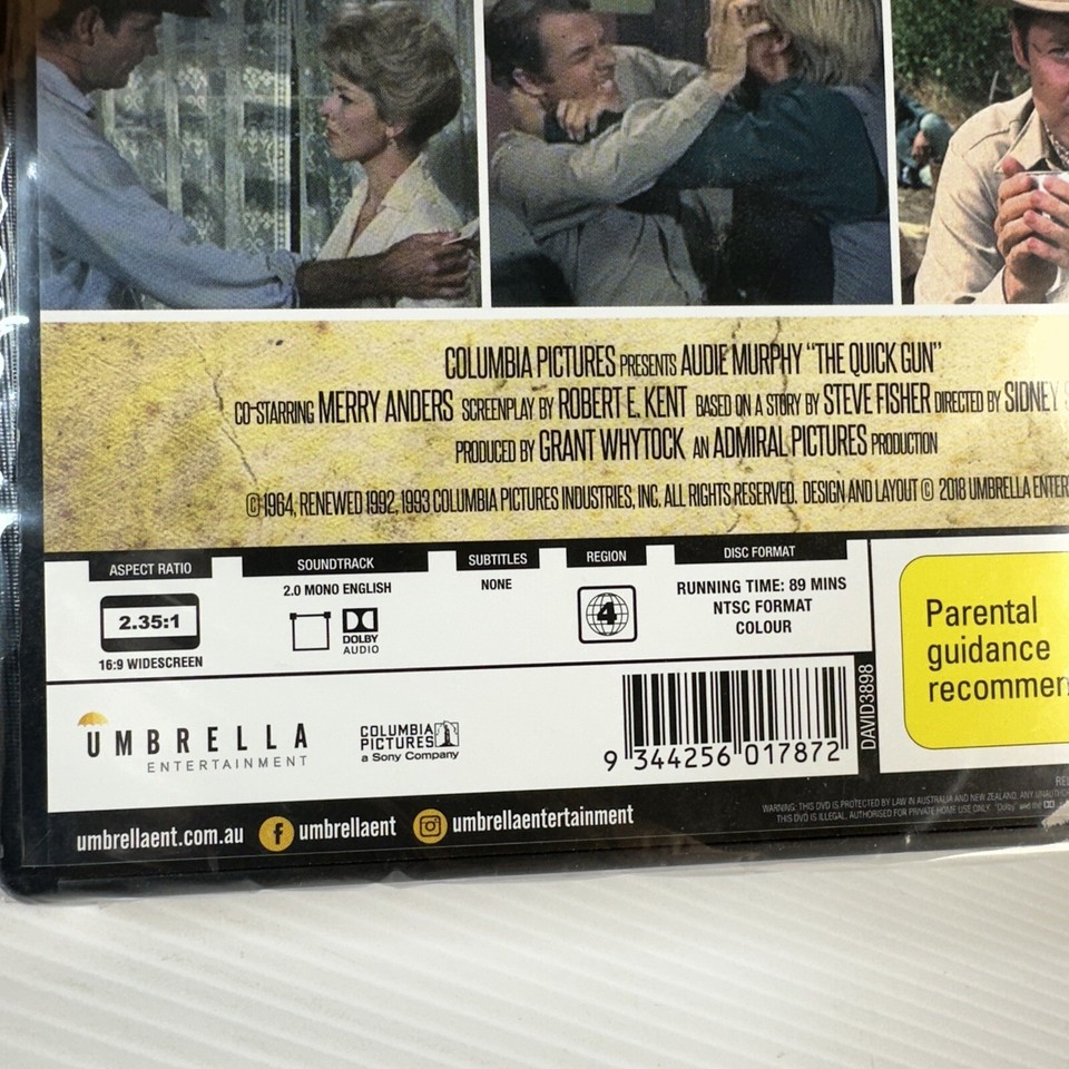 The Quick Gun | Six Shooter Classics (DVD, 1964) NTSC, Region 4, Brand ...