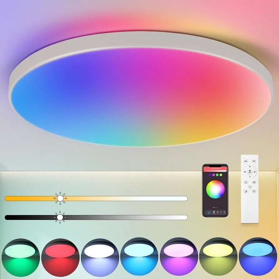 Multi Colored Led Ceiling Lights Multi Color LED Modern Ceiling Lights