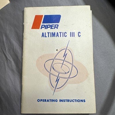 Piper Altimatic III C Operating Instructions -Copy | eBay