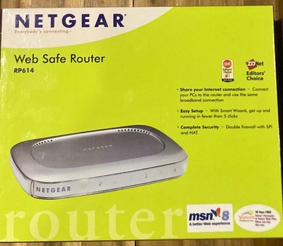 🌐 NETGEAR RP614 4-Port Router – 4-Port Web Safe Router w/10/100 Switch ...