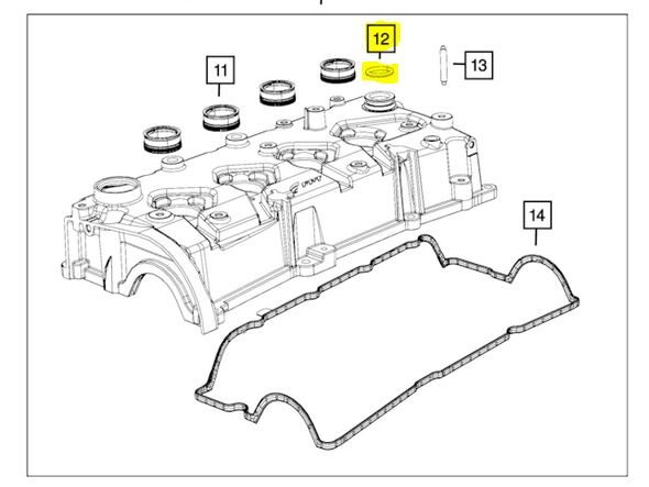 2013-2016 Dodge Dart 1.4L Turbo Oil Air Separator AOS PCV O-Ring ...