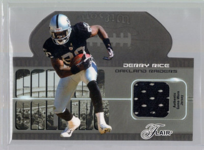 2003 Flair Canton Calling #CCJR Jerry Rice Jersey Swatch Die Cut | eBay