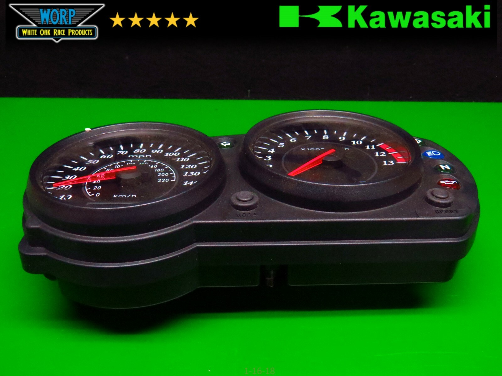 Kawasaki Ninja 650r Speedometer ASSY Cluster Speedo Tach 66k for sale ...