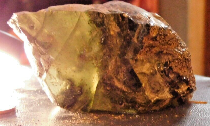 9.6oz Greenish Partially Transparent Silver Speckles Cullet Recycled ...