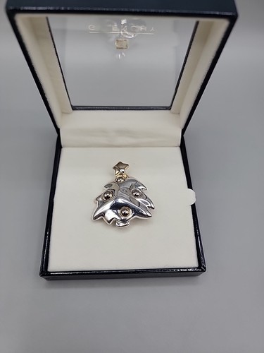 Givenchy Christmas Brooch Vintage Pin Silver Gold Tone Tree Star Bijoux ...