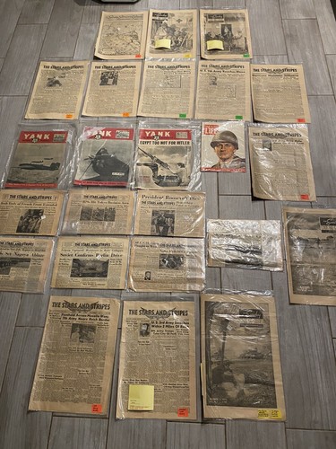 Lot Of 24 Pieces Ww2 THE STARS AND STRIPES NEWSPAPER-YANK . Rare Issues ...