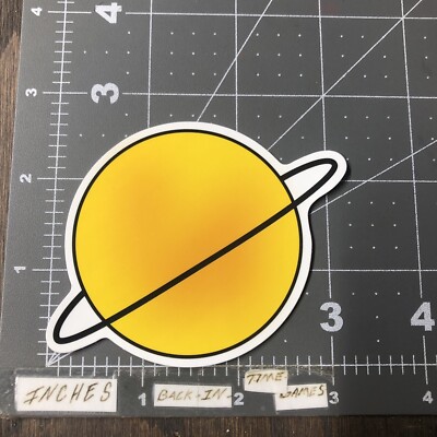 Yellow Saturn Adult Humor Sticker For Guitar Phone Ect Gloss25 | eBay