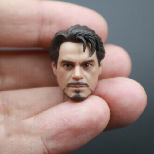 1:12 Head Sculpt Man Tony Stark MK2 Male Model For 6inch Figure Body ...