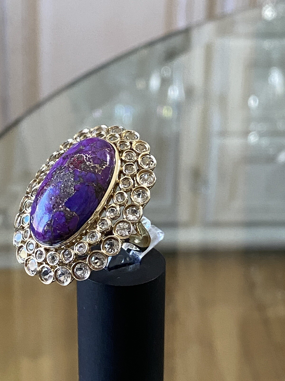 Rarities Carol Brodie Vermeil Purple Mohave Turquoise & White Topaz ...