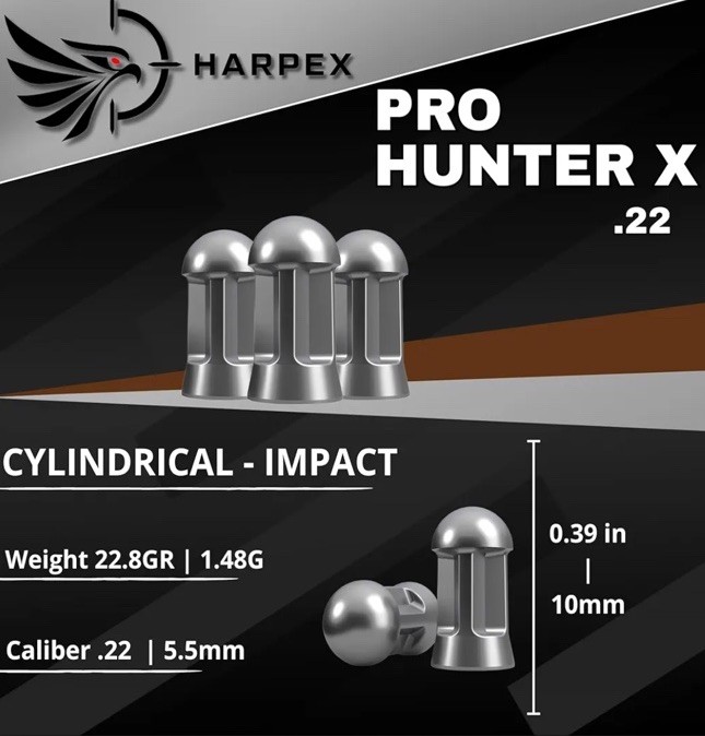 Harpex Slayer Pro Hunter Slug Pellets Grooved .22 Cal For Heavy Hunting ...