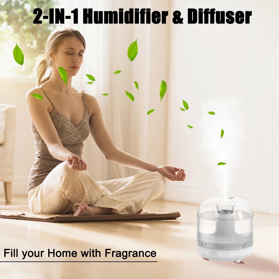 500ml Humidifier for Large Room Office Cool Mist Air Humidifier 7 Color ...