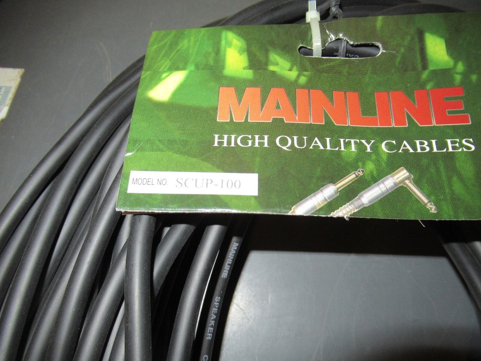 100ft 1/4" Mainline Male to Male Speaker/Amplifier Flexible Cable | eBay
