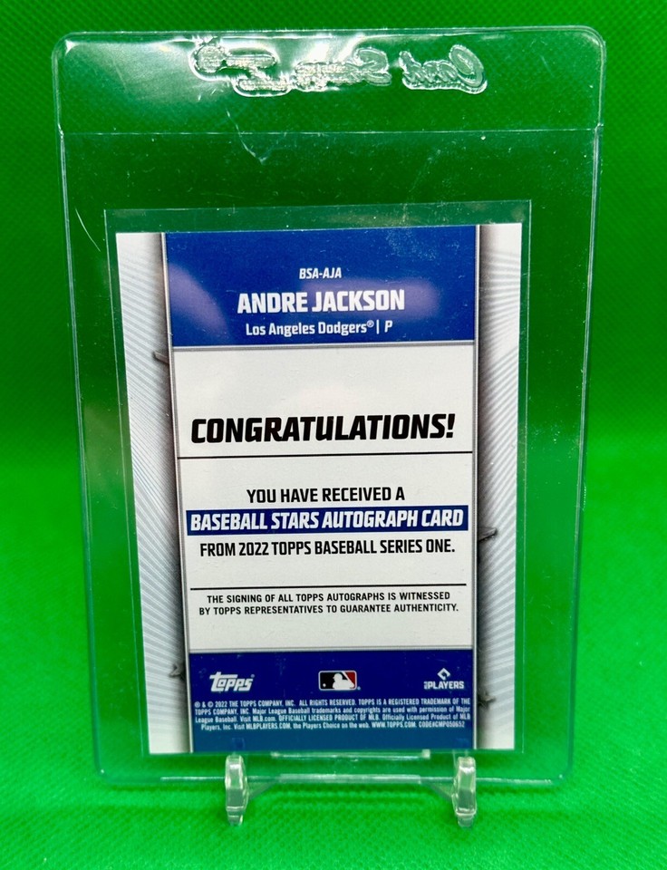 2022 Topps Series 1 Andre Jackson Baseball Stars Rookie RC Auto #BSA ...