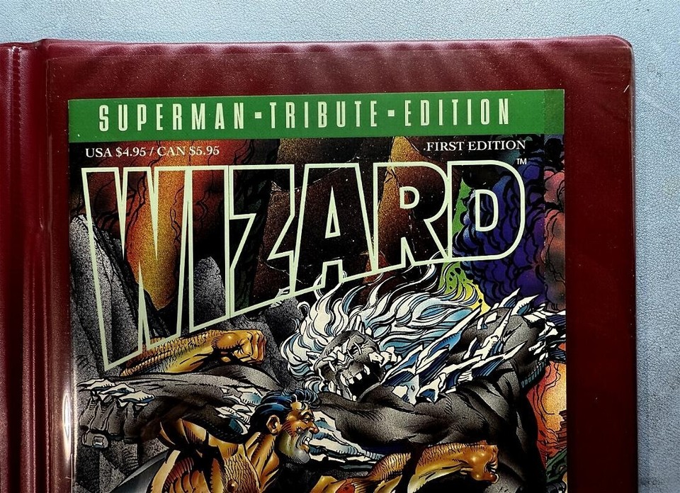 ULTRA RARE 1993 WIZARD SUPERMAN TRIBUTE LIMITED EDITION (NM) with ...