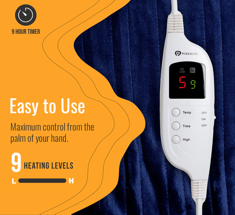 CozyMate Heated Throw - Luxurious Electric Blanket - Extra Large Heated ...