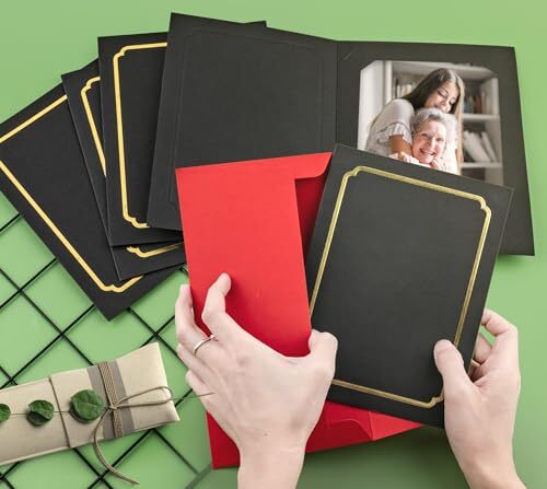 100 Pack Photo Folders for 4x6 or 5x7 Pictures Greeting Cards Paper ...
