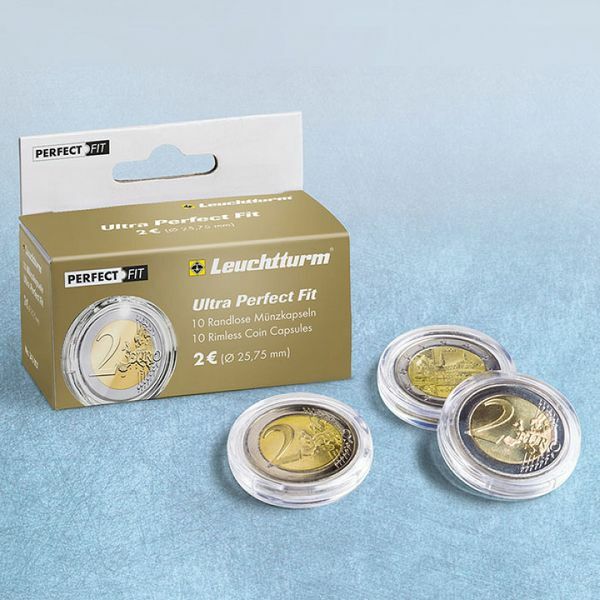 ULTRA coin capsules Perfect Fit for 50 Euro-Cent (24,25 mm), pack of 10 ...