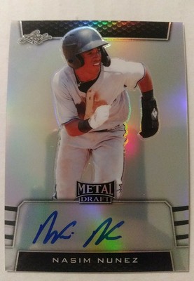 2019 Leaf Metal Draft Nasim Nunez #'d 1/50 Silver Rookie Autograph ...