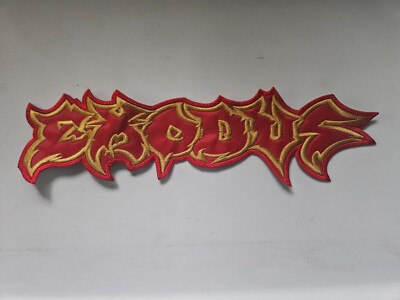 EXODUS SEW ON GOLDEN AND RED EMBROIDERED LARGE BACK PATCH | eBay