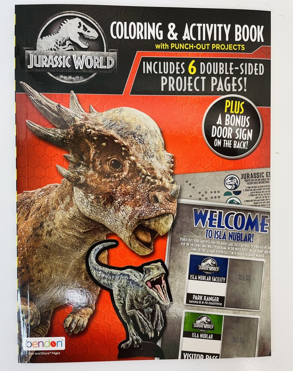 Jurassic World Colouring In Book
