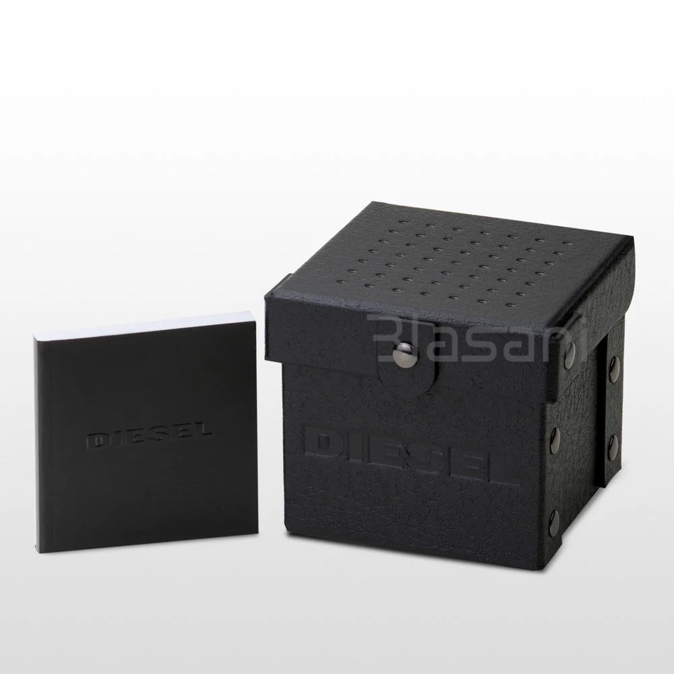 Diesel Original DZ7332 MR DADDY 2.0 Gunmetal Brown Leather Strap Chrono ...