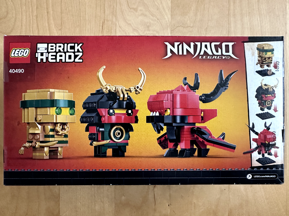 LEGO BRICKHEADZ NINJAGO 40490 Golden Lloyd, Nya Samurai X and ...