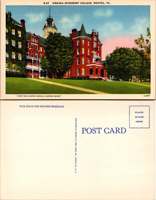 Virginia Intermont College Bristol Virginia VA Postcard | eBay