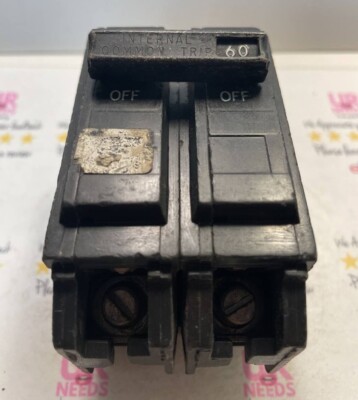 GE THQL2160 Plug On Circuit Breaker 60A 2P 120/240V Type THQL 60 Amp 2 ...