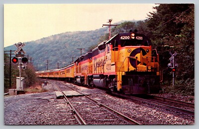 Chessie Steam Special Locomotive Unit Number 4200 VTG Postcard c1980 E5 ...