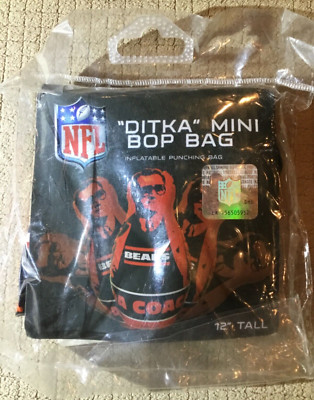 Mike Ditka Chicago Bears Mini Inflatable Punching Bop 12” Bag NFL Brand ...