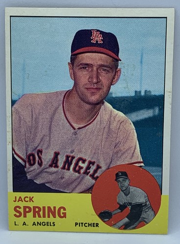 1963 Topps Baseball Jack Spring Angels #572 High Number | eBay