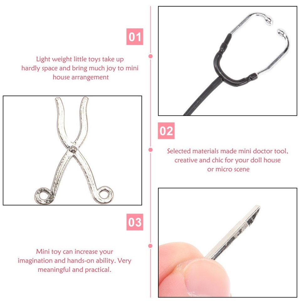 Toy Stethoscope for Kids Doctor Doll Sized Stethascope House Miniatures ...