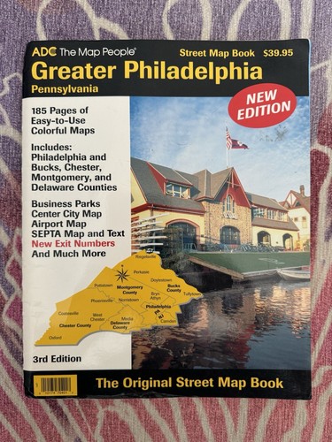 ADC STREET MAP BOOK GREATER PHILADELPHIA: PENNSYLVANIA 3rd Edition | eBay