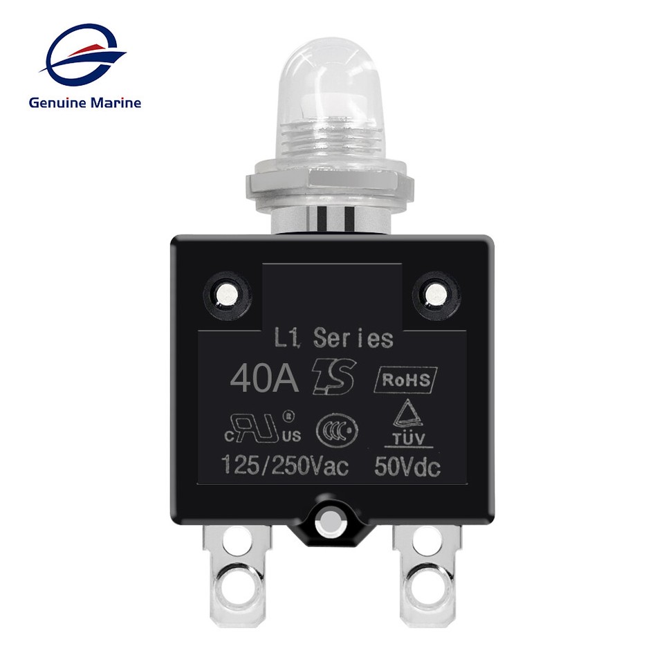 universal 5-40 Amp Push Button Thermal Circuit Breaker 12-50V DC 125 ...