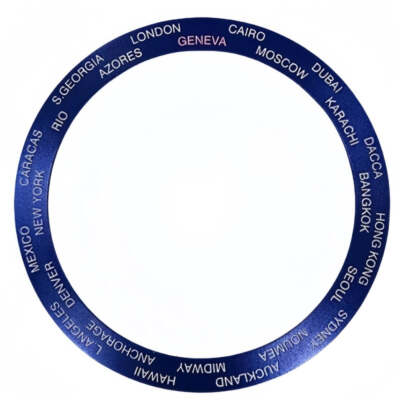 38/30.7mm Aluminium Slope Watch Bezel Dark Blue Background for SKX007 ...