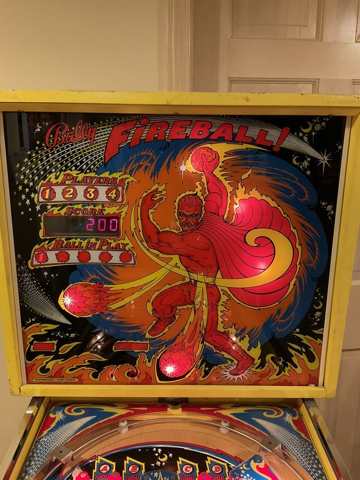 Bally Fireball Pinball Machine Home Model Works Needs Repair Local ...