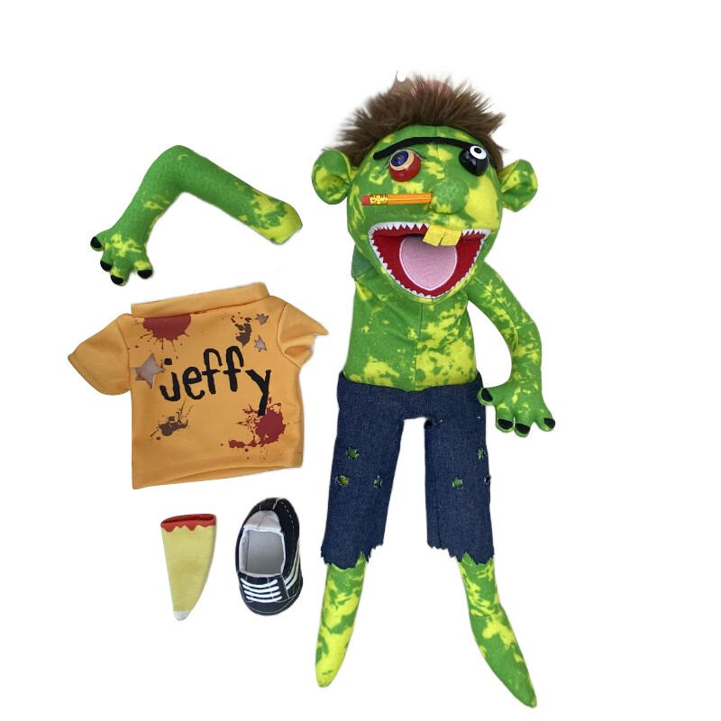Jeff hand puppet series zombie Jeffy plush toy storytelling interactive ...