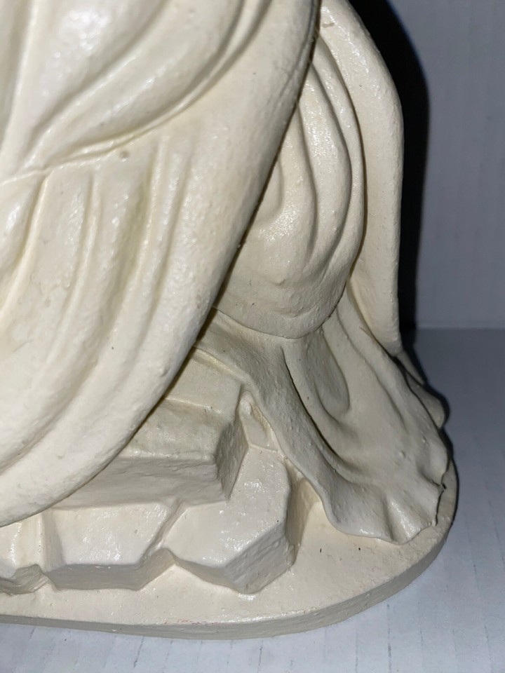 Vintage Michelangelo Statue Pieta' " Glow in the Dark " 9.5" Alabaster ...