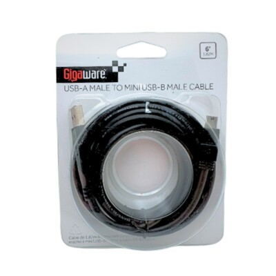 6ft USB Mini B Cable for Digital Camera GPS Devices & Media Players ...