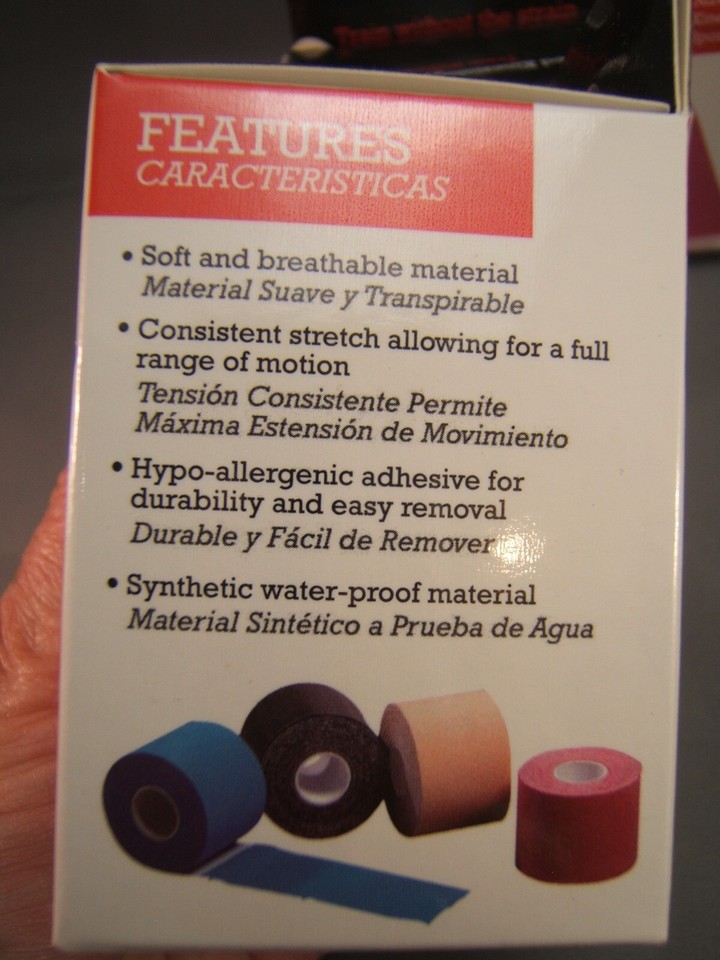 3 boxes AKS Physio Tape Kenesio Sport Tape Precut 9" lengths Orange ...