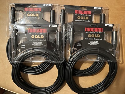 4 Brand New Mogami Gold 25’ XLR Cables | eBay