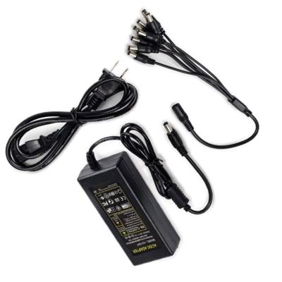 12V 7A AC to DC CCTV Security Camera Power Supply Adapter &1 to 8 Power ...