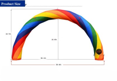39.4ft Inflatable Rainbow Advertising Arch Oxford Cloth 44 Yards Len | eBay