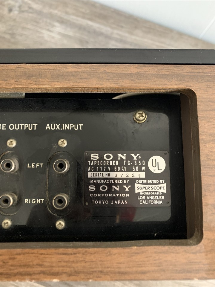 Vintage Sony TC-350 Reel To Reel Stereo Solid State Tape Recorder ...