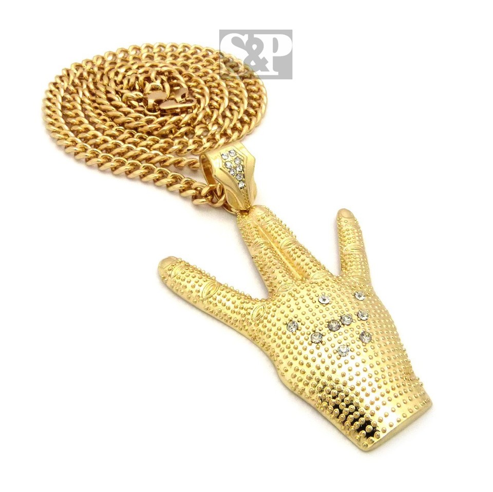 Hip Hop 2Pac West Side Hand Micro Pendant W/ 36" Cuban Link Chain ...